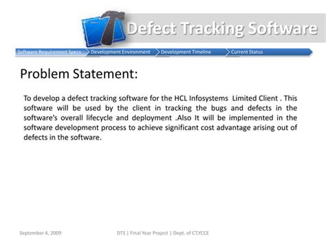 Defect Tracking Software Project Presentation Ppt