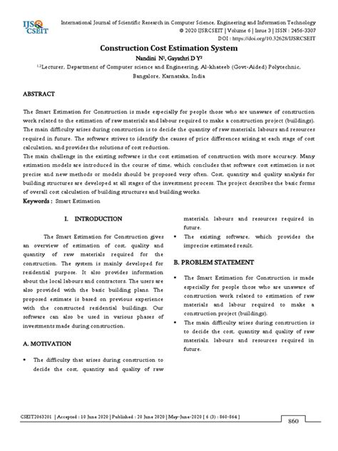 Construction Cost Estimation System Pdf Estimation Computing