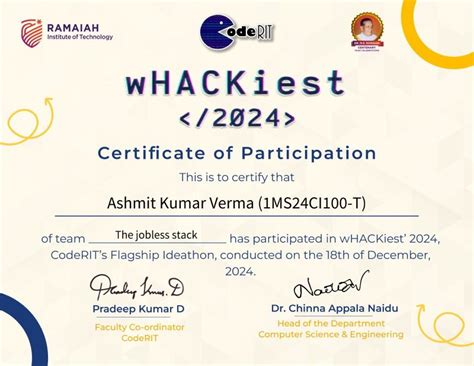 Hackathon Msrit Coderit Webdevelopment Socialimpact