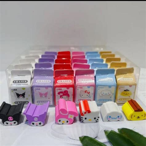 Learning Tools Stationery Handwriting 산리오지우개 지우개 귀여운지우개 쿠로미 포차코 On