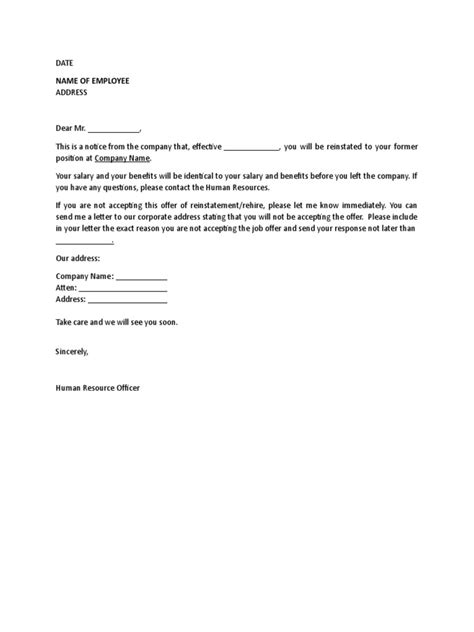 Return To Work Order Template Pdf