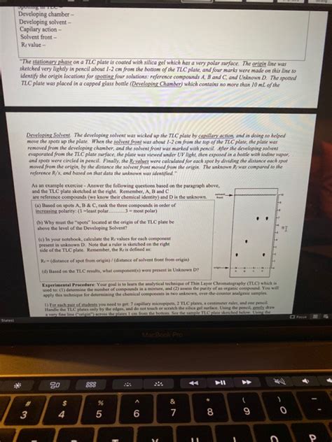solved tlc plate 1 r values of known compounds aspirin