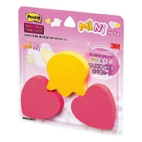 3m 포스트잇 슈퍼스티키 미니노트 51x51mm 하트 튤립 문구랜드