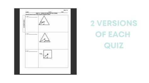 Area Of Regular Polygons Assessment Bundle 3 Quiz 3 Reviews 5 Tests