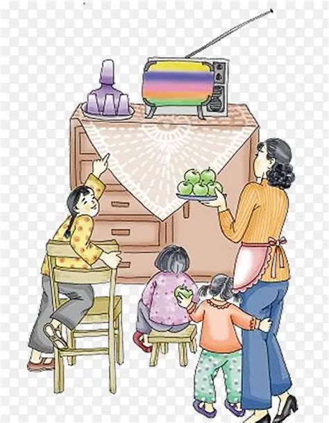 80年代一家人看电视pngpng图片素材下载图片编号8092581 Png素材网