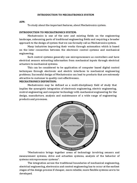 Introduction Mechatronics And Iot Lab Pdf Internet Of Things Valve