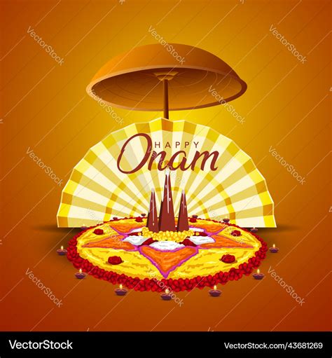Happy Onam Kerala Festival Design Royalty Free Vector Image