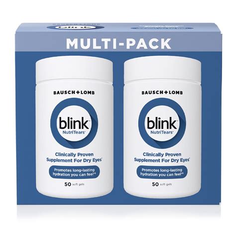 Blink Nutritears Supplement For Dry Eyes Softgels 50 Ct 2 Pk
