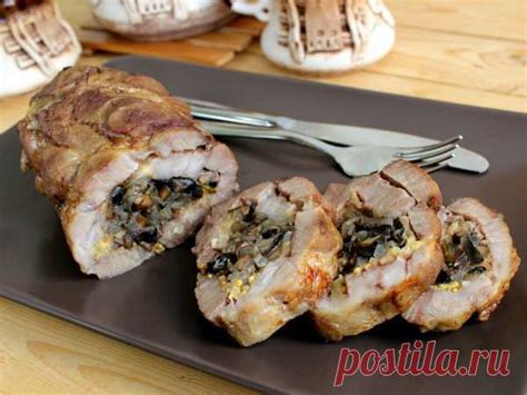 Мясной рулет с грибами — рецепт с фото пошагово Как приготовить мясн Рецепты на каждый случай