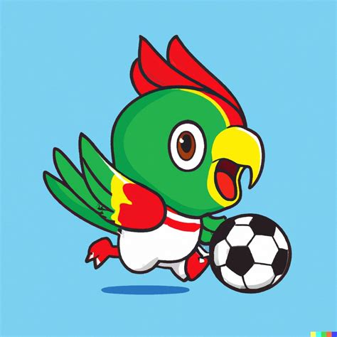 A Parrot Is Playing Football