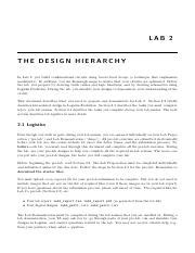 Lab2 Handout Pdf LAB 2 THE DESIGN HIERARCHY In Lab 2 You Build