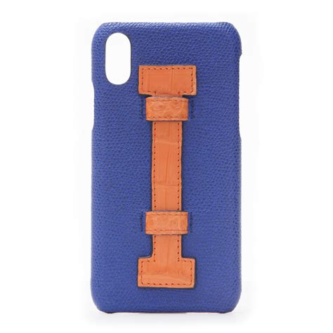 2 Me Style Case Fingers Leather Blue Croco Orange Iphone Xr