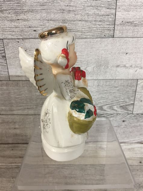 Vintage Lefton December Angel Christmas Angel Figurine Birthday Girl
