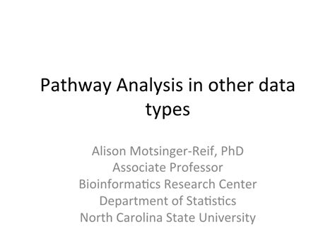 Pathway Analysis In Other Data Types Docslib