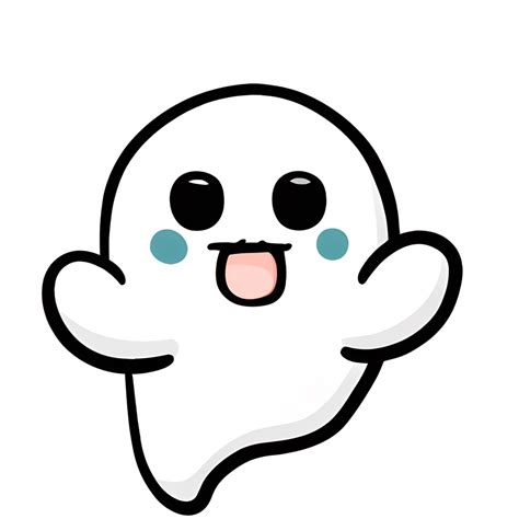 Kawaii Cute Ghost Illustration · Creative Fabrica