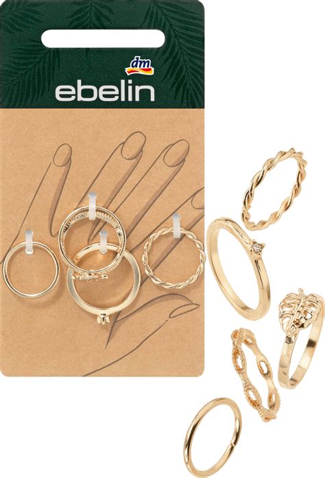 ebelin Mehrfachringe Gold Optik 5 St dauerhaft günstig online kaufen