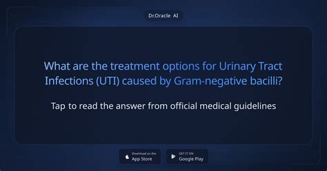 What Are The Treatment Options For Urinary Tract Infections Uti Caused By Gram Negative Bacilli