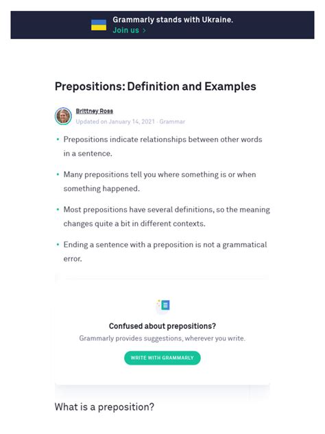 Preposition Grammar Rules Pdf Preposition And Postposition Word