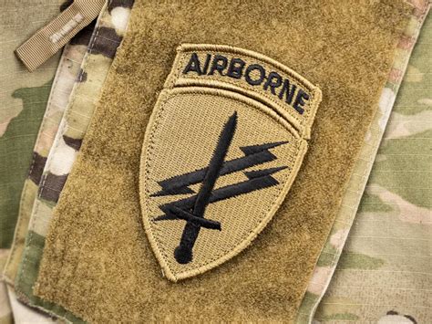 Usacapoc Patch And Airborne Tab Sewn With Velcro Ocp Color