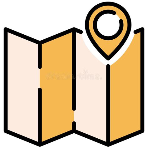Location On Map Line Icon Navigation Outline Vector Sign Geolocation Linear Style Pictogram