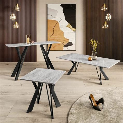 Murano Mid Grey Ceramic Side Table Romerils Jersey