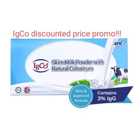 IgCo Skim Milk Powder With Natural Colostrum Box Of 30 Sachets New