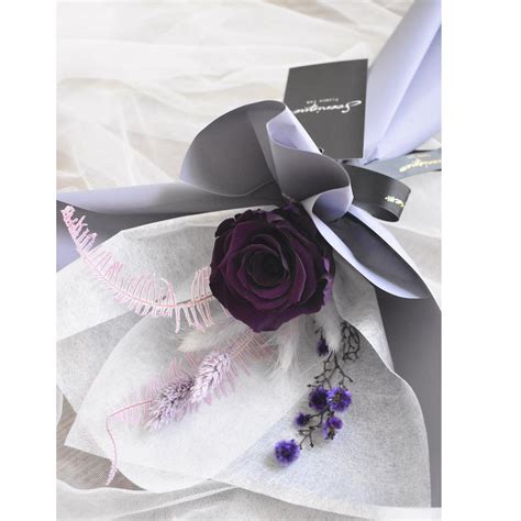 Teal Touch Mini Everlasting Flower Bouquet Preserved Rose Wedding