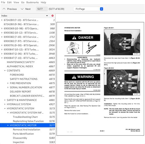 Bobcat Loaders 873 873 Turbo 883 Turbo G Series Repair Service Manuals Quality Service Manual