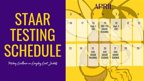 Staar Testing Calendars