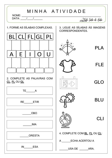 Cantinho de Atividades Escolares Profª Alexandra Atividades BL CL