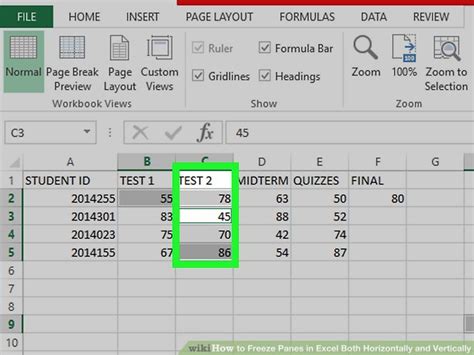 How To Freeze Panes In Excel Both Horizontally And Vertically