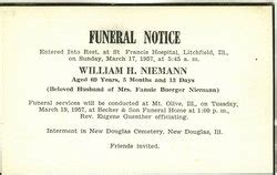 William Henry Niemann 1887 1957 Mémorial Find a Grave