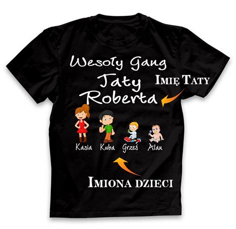 Koszulka WESOŁY GANG TATY prezent dzień ojca r XXL Allegro pl