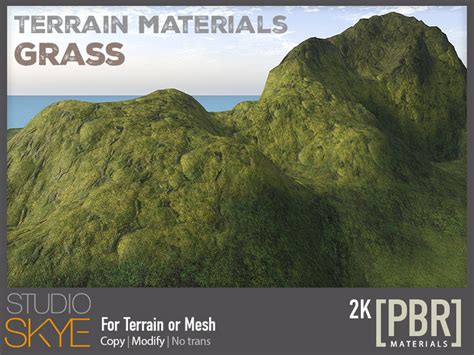 Second Life Marketplace Skye 2k Pbr Terrain Set Grass