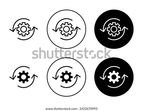 Workflow Process Vector Illustration Set Efficiency Stock Vector Royalty Free 2422670993
