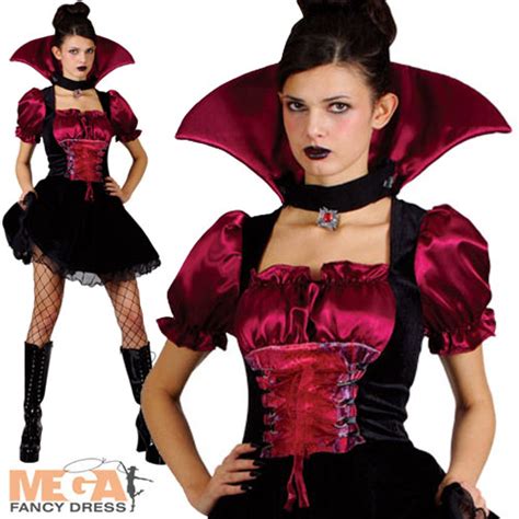 Sexy Vampire Vixen Lady Ladies Fancy Dress Halloween Party Costume