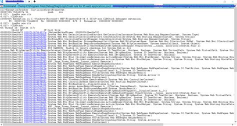 W3wp Unable To Obtain Proper Stack Trace After Running The Dump File