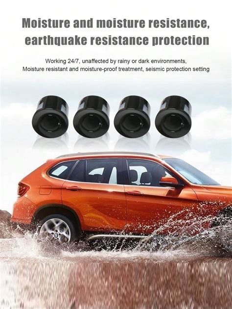 Universal Parking Sensor Kit Led Display 22mm 4 Sensors Backlit