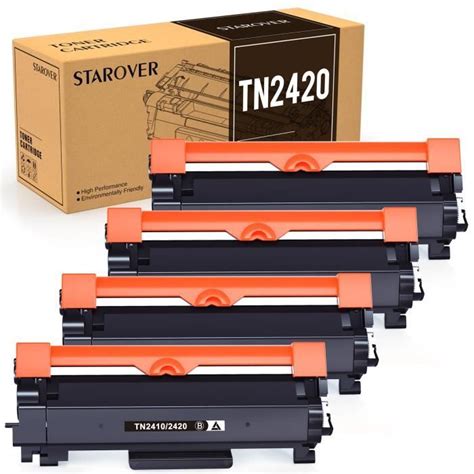 STAROVER 4 NOIR Cartouche De Toner Brother TN2420 TN2410 Compatible