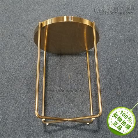 有货 实物不锈钢金色茶几边几土豪金 铁质电镀 颜色规格可定制 角几