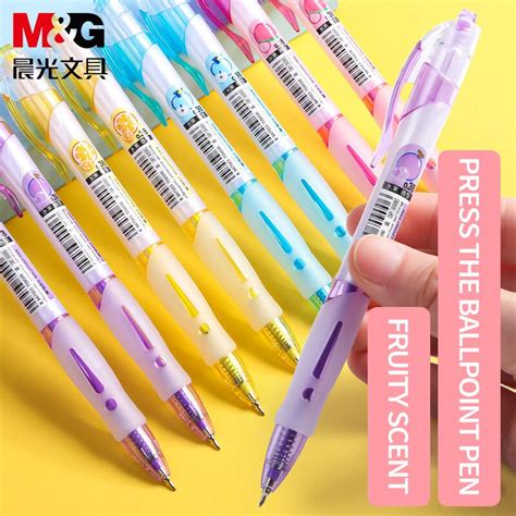 과일 맛 개폐식 볼펜 038 Mm 파란색 잉크 볼펜 쓰기 리필 사무실 액세서리 학습 문구 Aliexpress