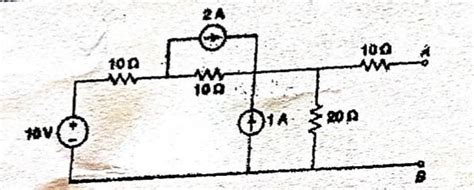 Q2 A Find The Thevenins Equivalent Cincuit At Terminals A B