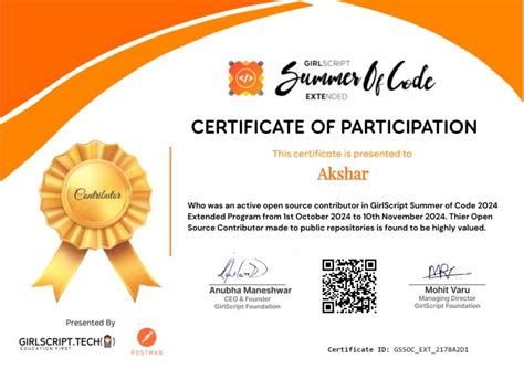 Akshar On Linkedin Gssoc24 Opensource Postman Top25winner