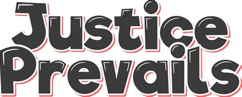 Justice Prevails Aesthetic Lettering Vector Design 25454163 Vector Art