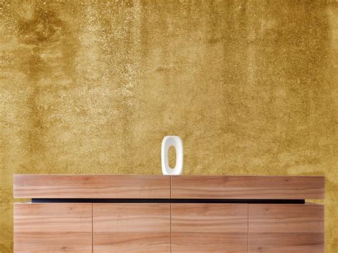 Oker Geel Beton Fotobehang