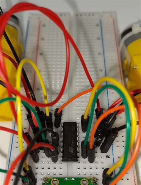 Gear Motor And Raspberry PI Pico Controlling Robot Wheels