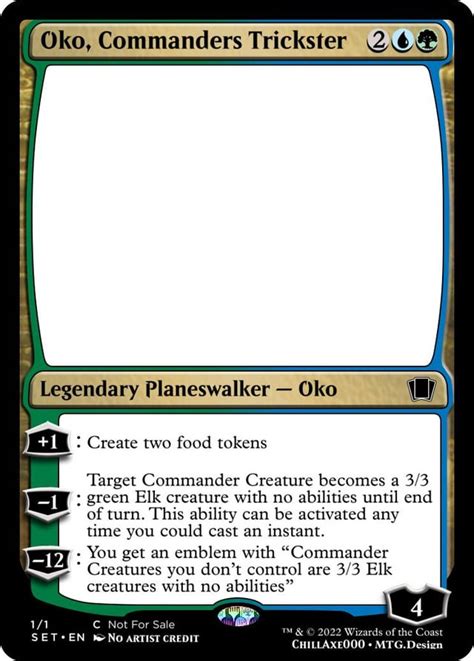 A Cycle Of Planeswalkers For A Commander Set R Custommagic