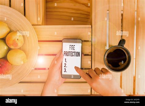 Conceptual Hand Writing Showing Fire Protection Concept Meaning