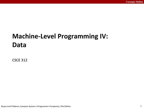 Machine Level Programming Iv Data Csce Ppt Download