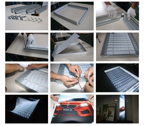 Edge Lit Light Box Wall Mounted Single Side Ground Floor Standing Fabric Led Light Box Double